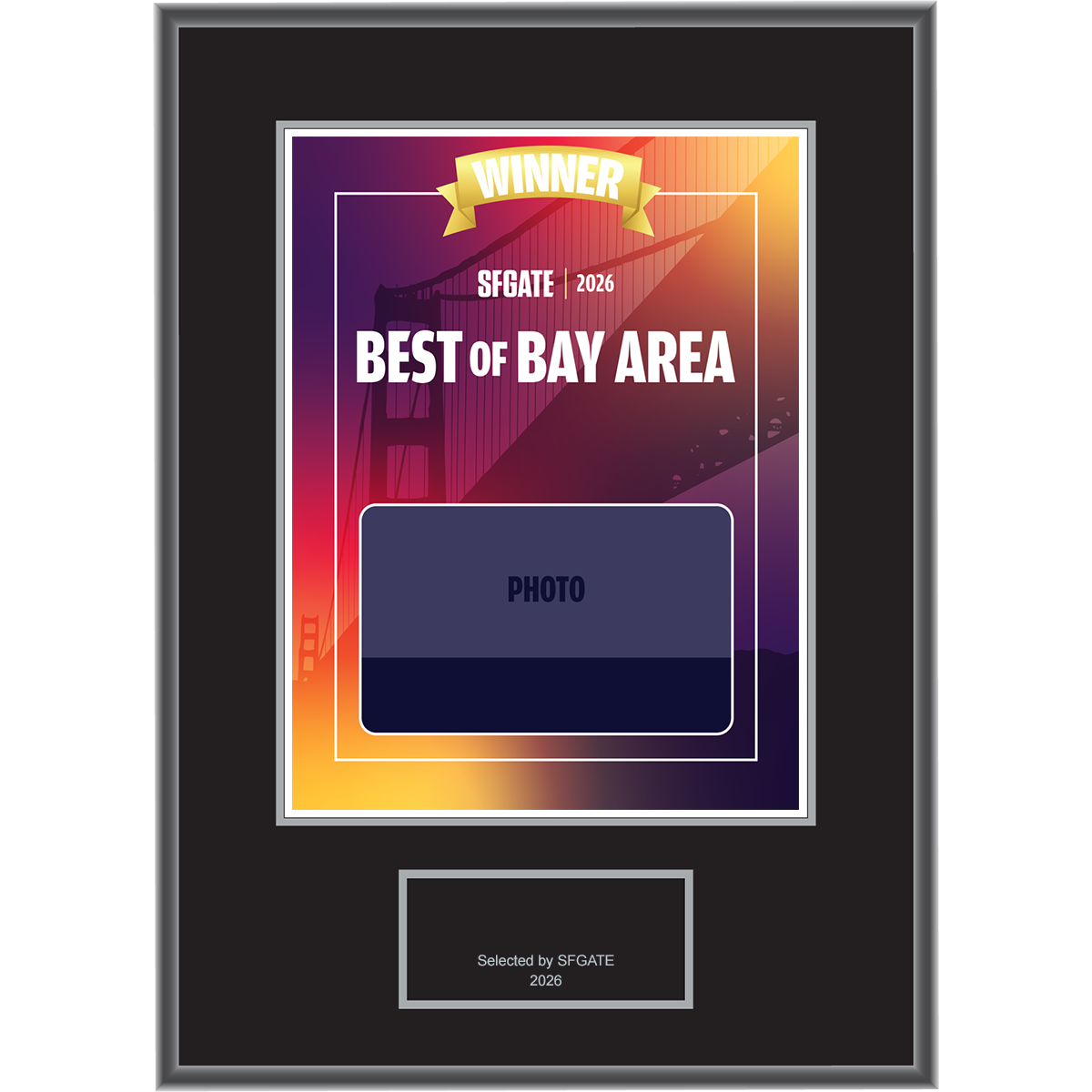 2026 Best of Bay Area - Winner - Traditional Plaque (With or Without P ...
